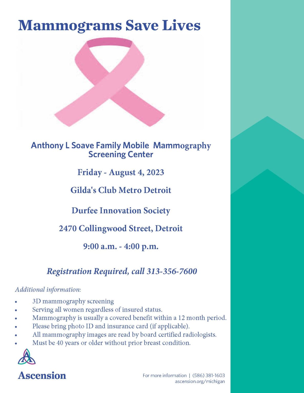 Mobile Mammogram Screening – Ascension - Life Remodeled